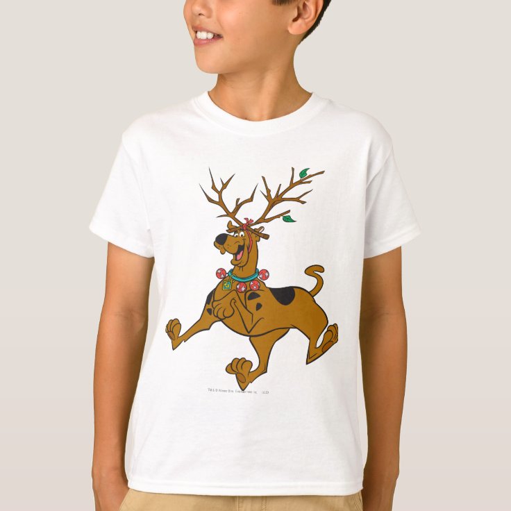 Scooby-Doo Christmas Holiday Antlers T-Shirt | Zazzle