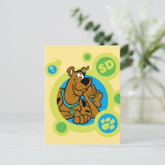 Scooby-Doo Circles SD Badge Postcard | Zazzle