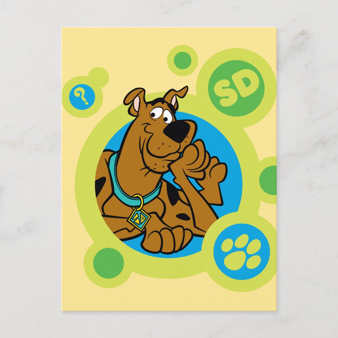 Scooby-Doo Circles SD Badge Postcard | Zazzle