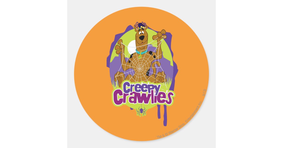 Scooby-Doo Creepy Crawlies Classic Round Sticker | Zazzle