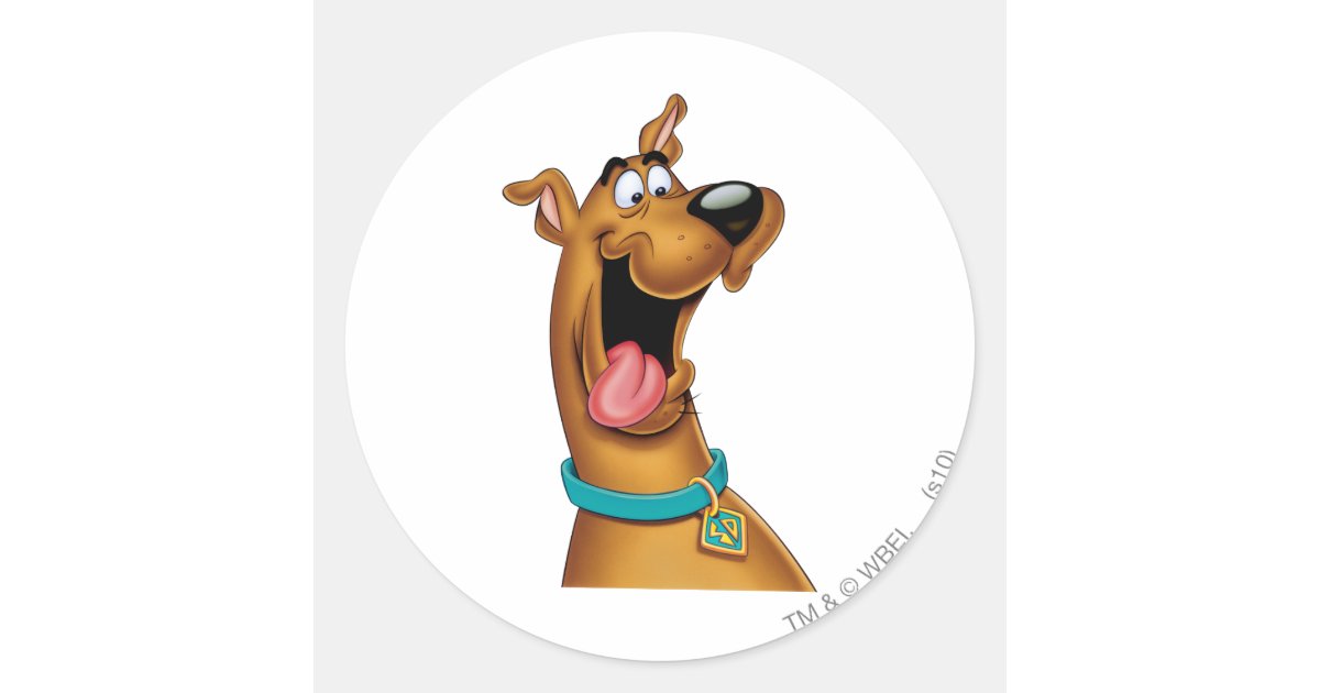 Scooby-Doo Excited Face Classic Round Sticker | Zazzle