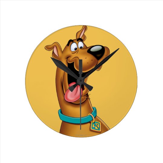 Scooby-Doo Excited Face Round Clock | Zazzle.com