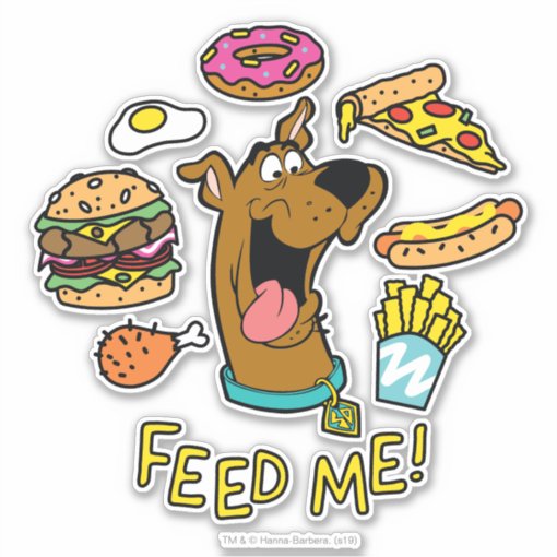 Scooby-Doo Feed Me! Sticker | Zazzle