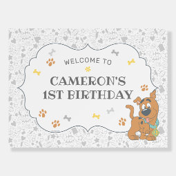 Scooby-Doo First Birthday Welcome Sign | Zazzle