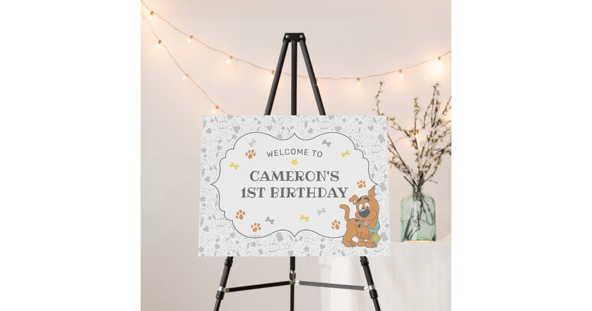 Scooby-Doo First Birthday Welcome Sign | Zazzle