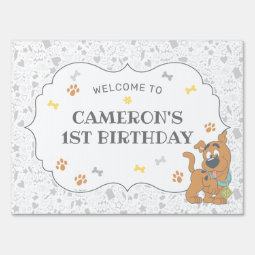 Scooby-Doo First Birthday Welcome Sign | Zazzle