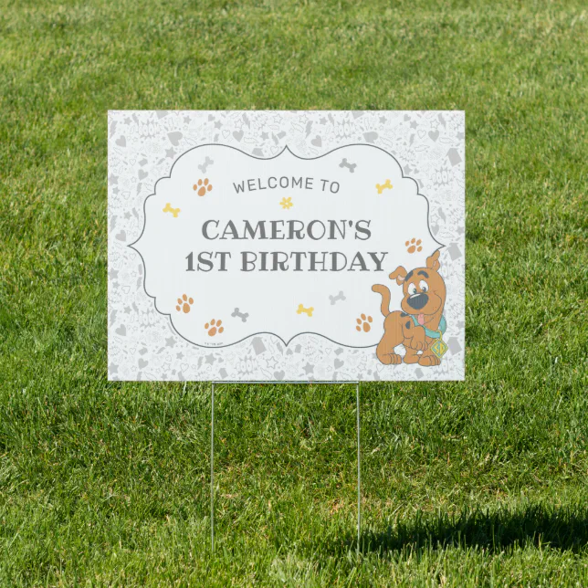 Scooby-Doo First Birthday Welcome Sign | Zazzle