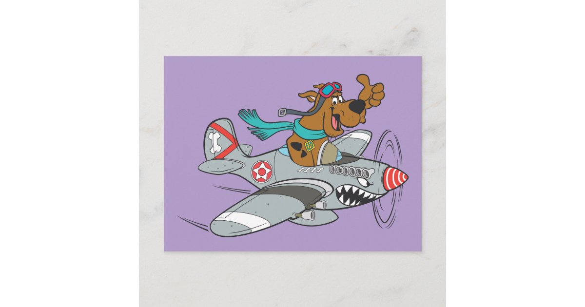 Scooby-Doo Flying Plane Postcard | Zazzle