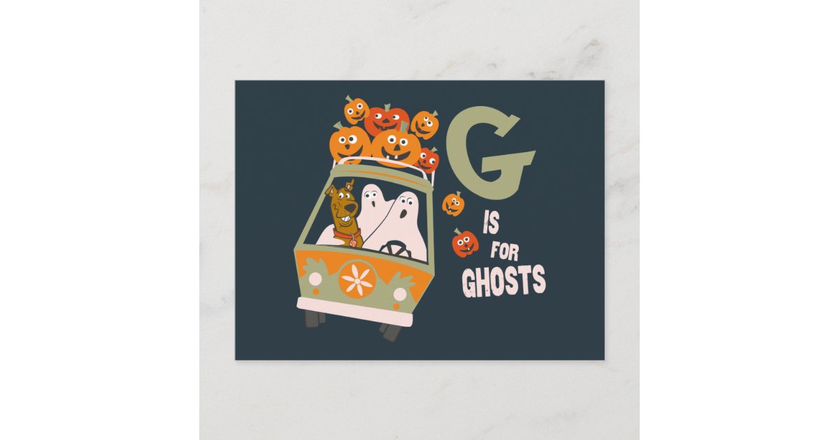 Scooby-Doo | G is for Ghosts Postcard | Zazzle