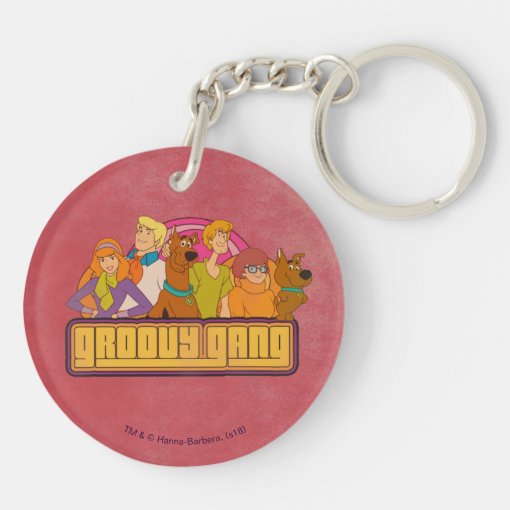 Scooby Doo Groovy Gang Retro Cartoon Graphic Keychain Zazzle