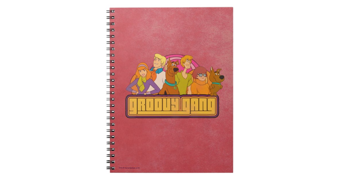 Scooby-Doo | "Groovy Gang" Retro Cartoon Graphic Notebook | Zazzle