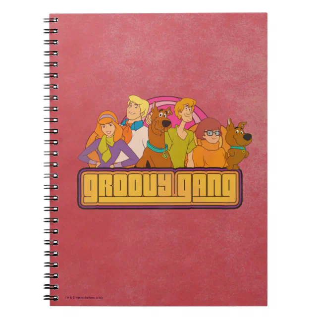 Scooby-Doo | "Groovy Gang" Retro Cartoon Graphic Notebook | Zazzle