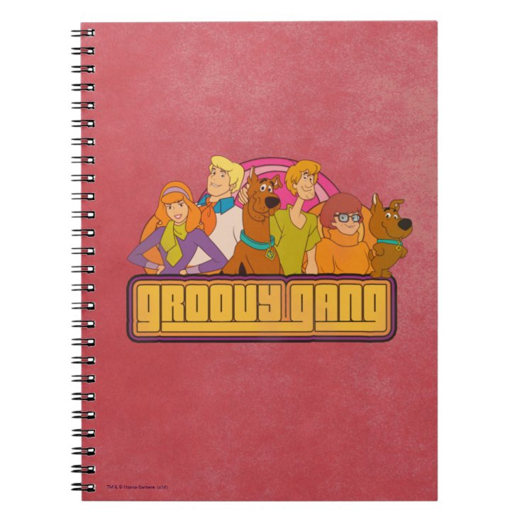Scooby-Doo | "Groovy Gang" Retro Cartoon Graphic Notebook | Zazzle