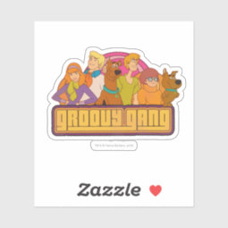 Scooby-Doo | "Groovy Gang" Retro Cartoon Graphic Sticker | Zazzle