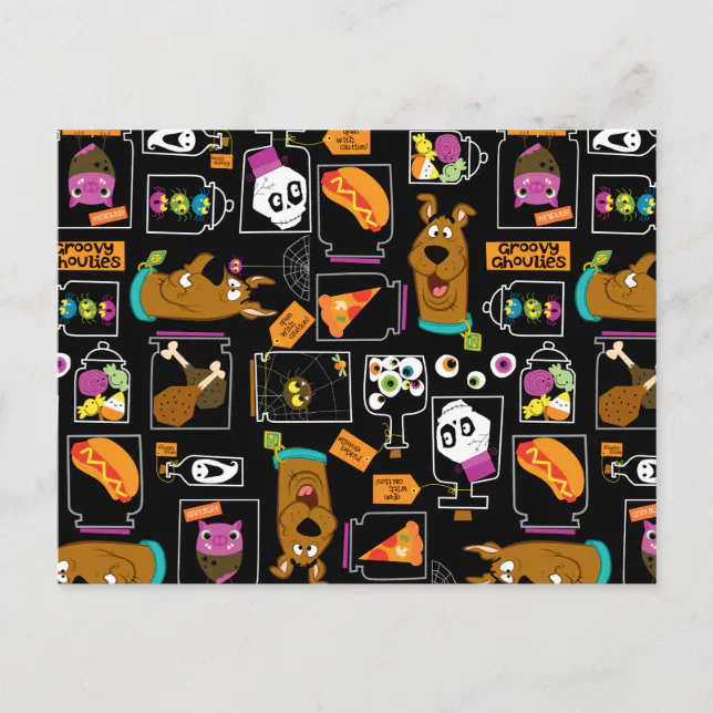 Scooby-Doo | Halloween Scooby-Doo Pattern Postcard | Zazzle