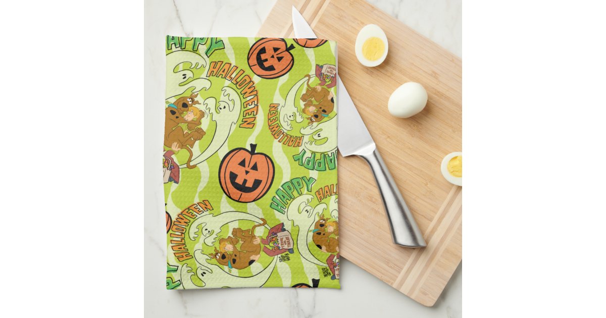 Scooby-Doo | Happy Halloween Pattern Kitchen Towel | Zazzle