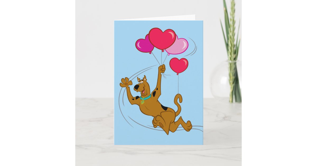 Scooby Doo - Heart Balloons Holiday Card | Zazzle