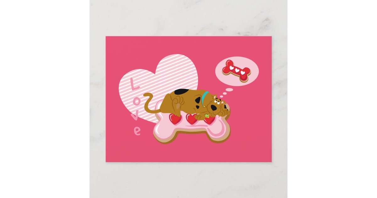 Scooby-Doo - Heart Decorated Scooby Snacks Holiday Postcard | Zazzle