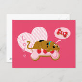 Scooby-Doo - Heart Decorated Scooby Snacks Holiday Postcard | Zazzle