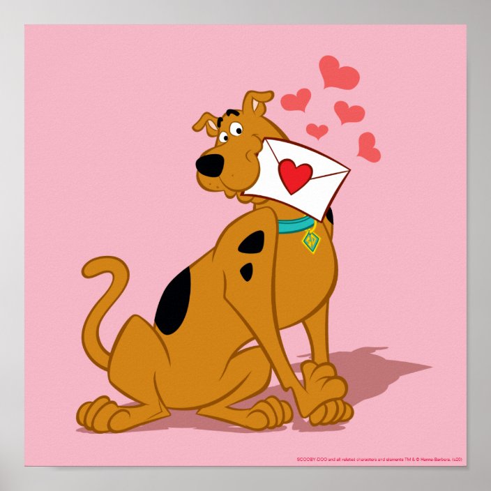Scooby-Doo - Holding Valentine Envelope Poster | Zazzle.com