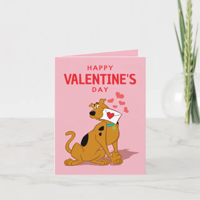 Scooby-Doo - Holding Valentine Note Card | Zazzle