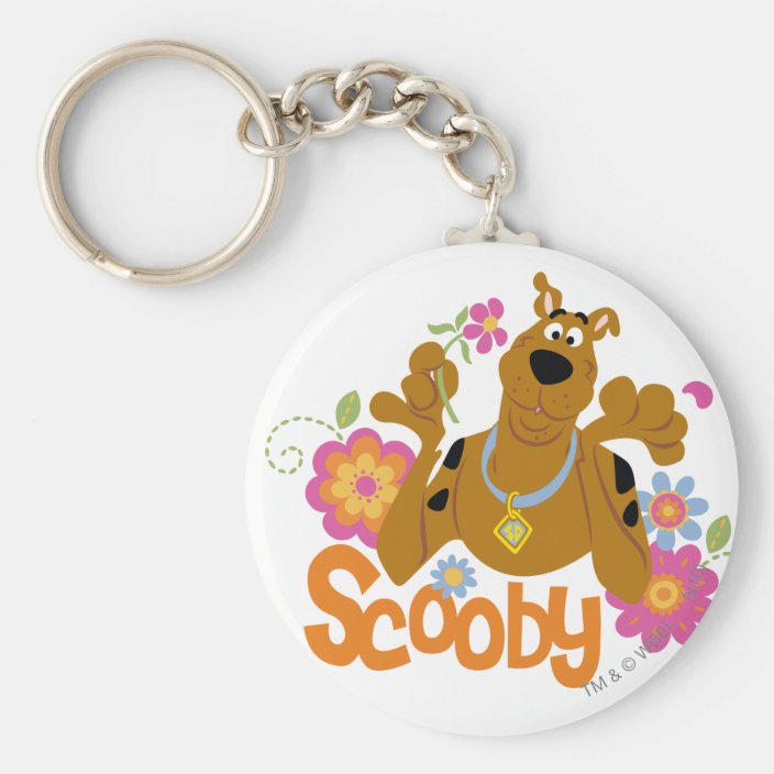 Scooby-Doo In Flowers Keychain | Zazzle.com