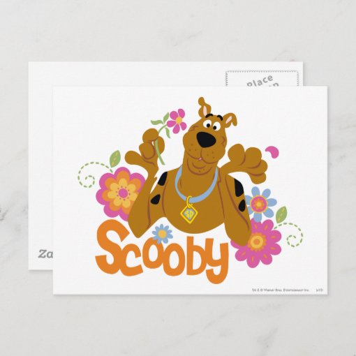 Scooby-Doo In Flowers Postcard | Zazzle