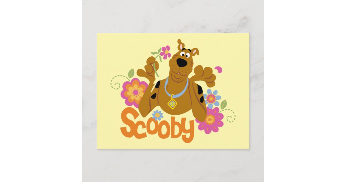 Scooby-Doo In Flowers Postcard | Zazzle