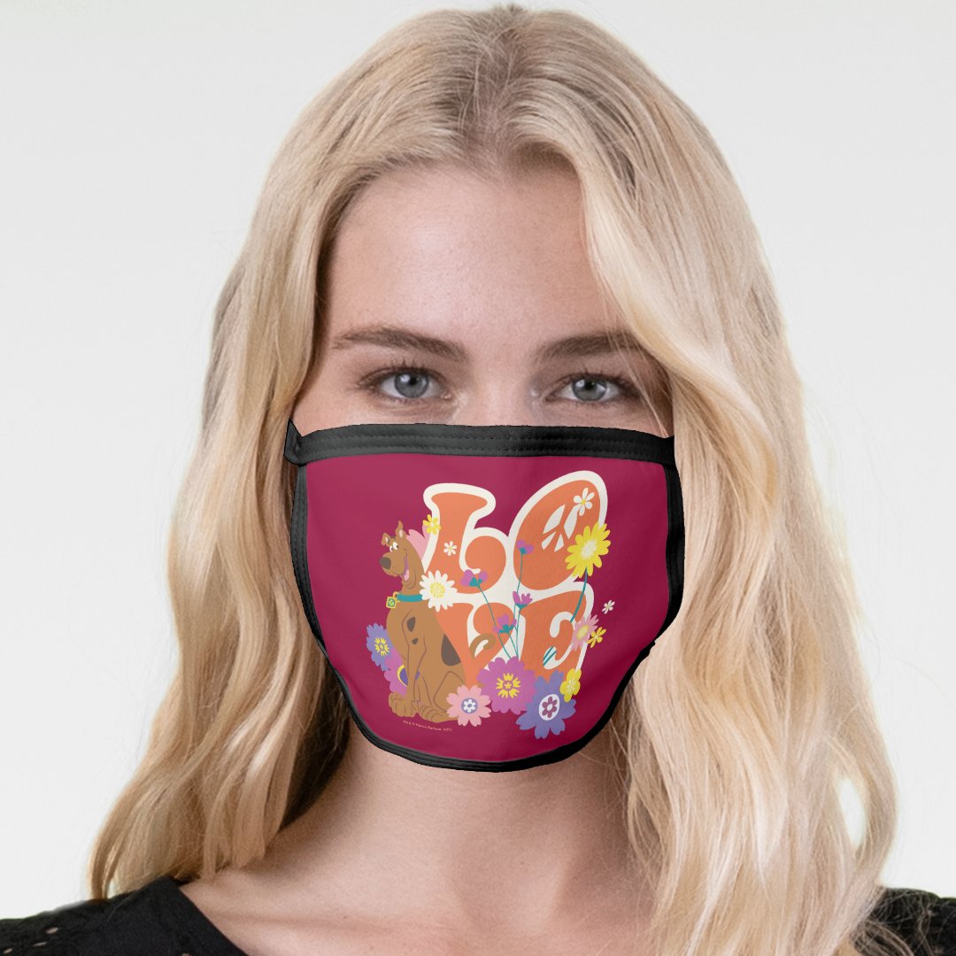 Scooby-Doo "Love" Face Mask | Zazzle