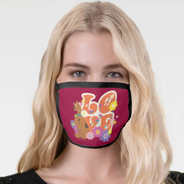 Scooby-Doo "Love" Face Mask | Zazzle