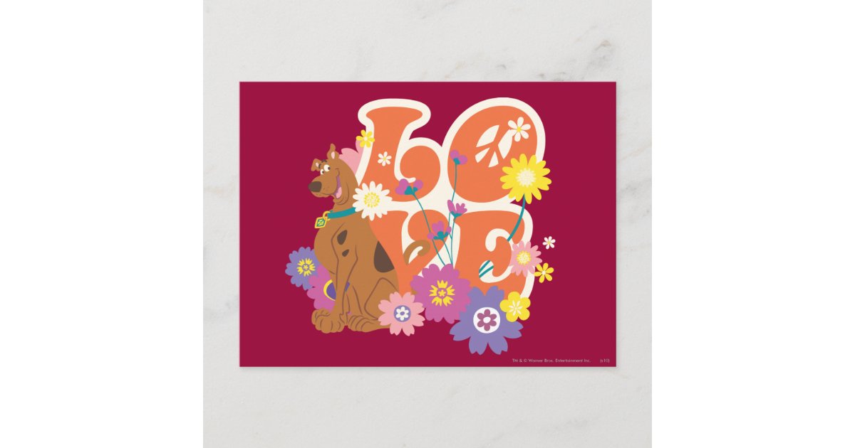 Scooby-Doo "Love" Postcard | Zazzle