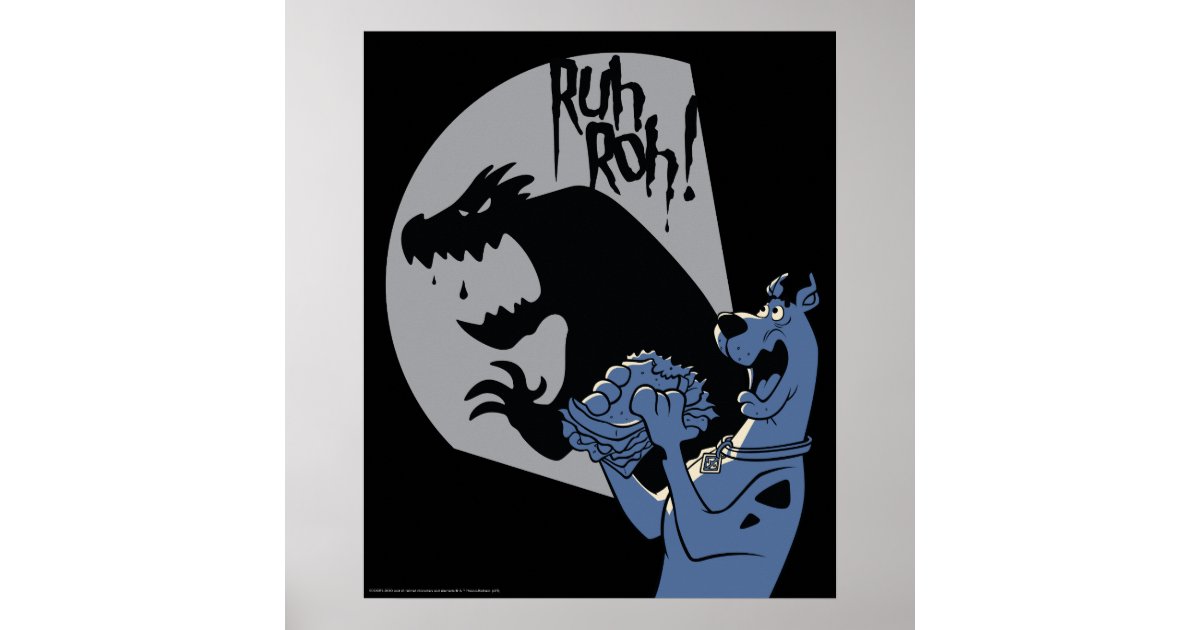 Scooby-Doo Midnight Snack "Ruh Roh!" Poster | Zazzle