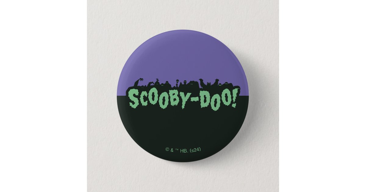 Scooby-Doo! Monster Silhouette Logo Button | Zazzle