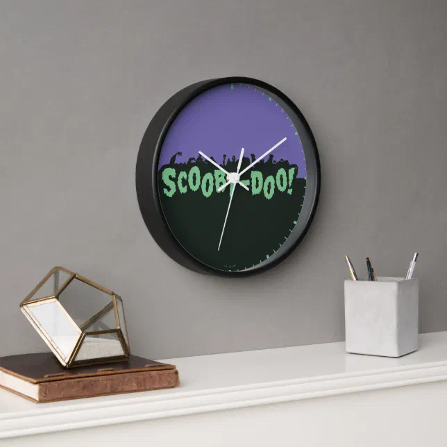 Scooby-Doo! Monster Silhouette Logo Clock | Zazzle