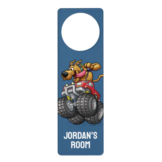 Scooby-Doo Monster Truck | Add Your Name Door Hanger | Zazzle
