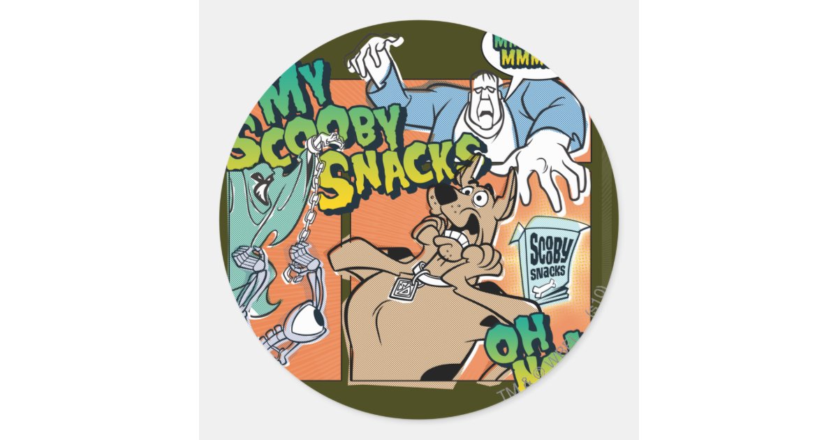 Scooby-Doo "My Scooby Snacks" Classic Round Sticker | Zazzle