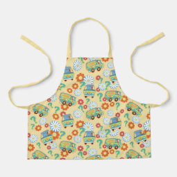 Scooby-Doo Mystery Machine Flower Pattern Apron | Zazzle