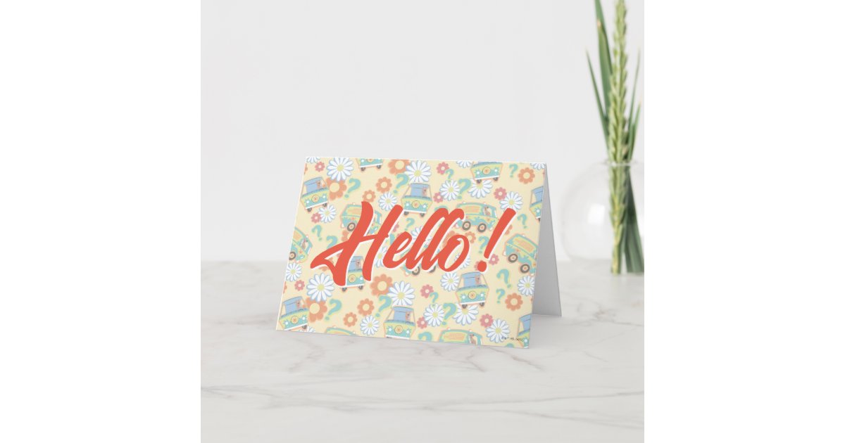 Scooby-Doo Mystery Machine Flower Pattern Card | Zazzle