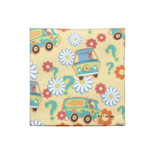 Scooby-Doo Mystery Machine Flower Pattern Cloth Napkin | Zazzle