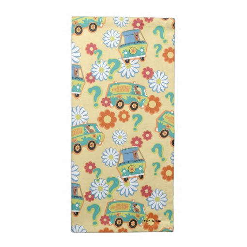 Scooby-Doo Mystery Machine Flower Pattern Cloth Napkin | Zazzle