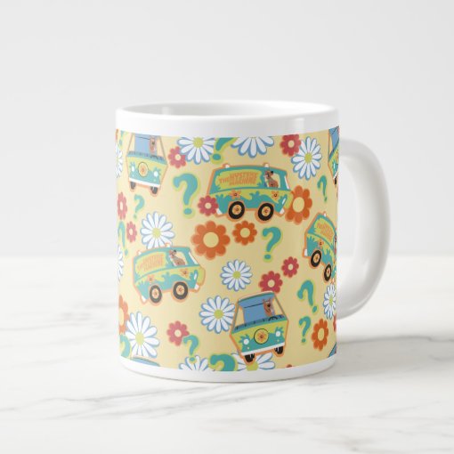 Scooby-Doo Mystery Machine Flower Pattern Giant Coffee Mug | Zazzle