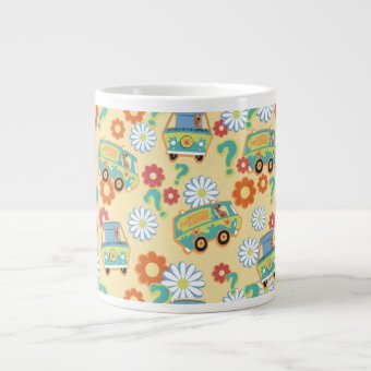 Scooby-Doo Mystery Machine Flower Pattern Giant Coffee Mug | Zazzle