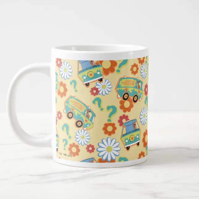 Scooby-Doo Mystery Machine Flower Pattern Giant Coffee Mug | Zazzle