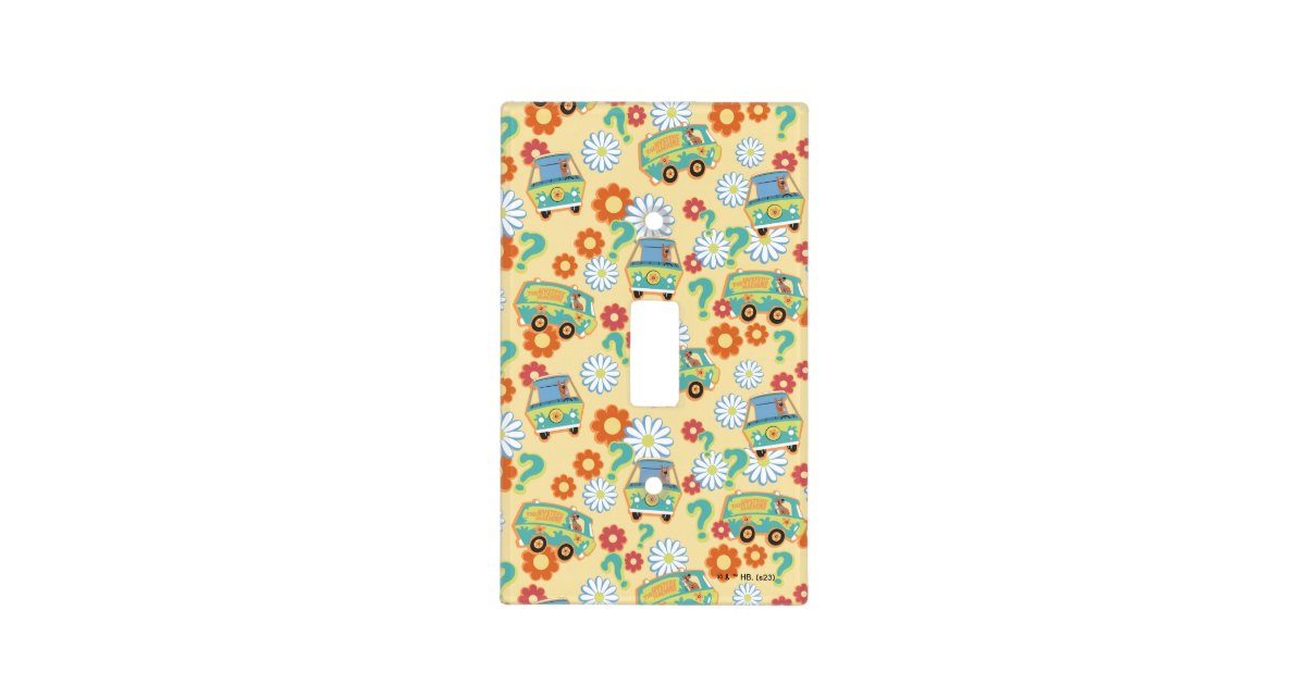 Scooby-Doo Mystery Machine Flower Pattern Light Switch Cover | Zazzle
