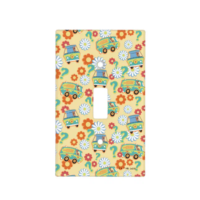 Scooby-Doo Mystery Machine Flower Pattern Light Switch Cover | Zazzle