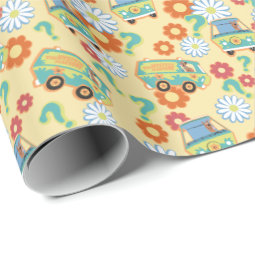 Scooby-Doo Mystery Machine Flower Pattern Wrapping Paper | Zazzle