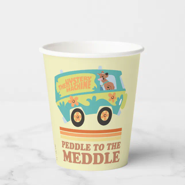Scooby-Doo Mystery Machine "Peddle to the Meddle" Paper Cups | Zazzle
