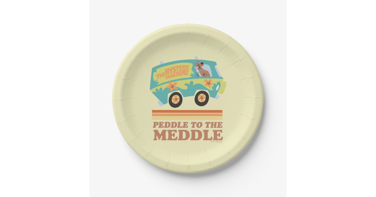 Scooby-Doo Mystery Machine "Peddle to the Meddle" Paper Plates | Zazzle