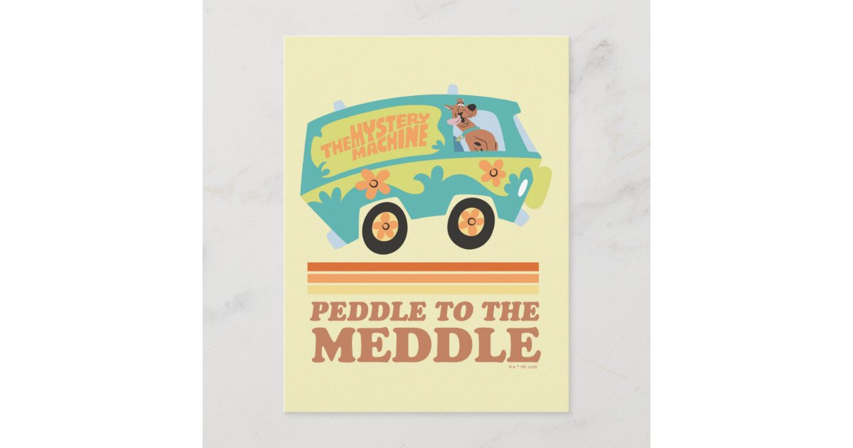 Scooby-Doo Mystery Machine "Peddle to the Meddle" Postcard | Zazzle