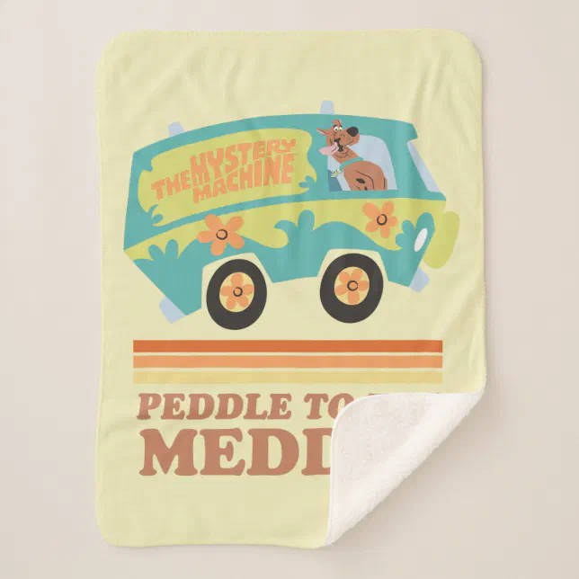 Scooby-Doo Mystery Machine "Peddle to the Meddle" Sherpa Blanket | Zazzle